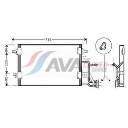 AVA QUALITY COOLING Kondensator, Klimaanlage ai5173 f&uuml;r VW