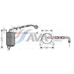 AVA QUALITY COOLING Trockner, Klimaanlage fdd111 f&uuml;r JAGUAR FORD