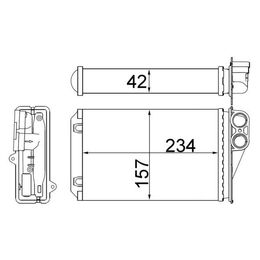 Mahle W&auml;rmetauscher, Innenraumheizung ah248000s f&uuml;r Peugeot