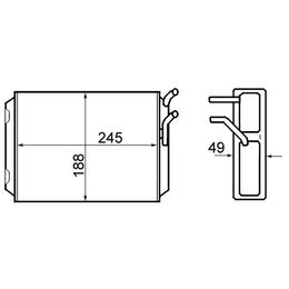 Mahle W&auml;rmetauscher, Innenraumheizung ah70000s f&uuml;r VOLVO