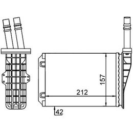 Mahle W&auml;rmetauscher, Innenraumheizung ah209000s f&uuml;r RENAULT