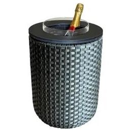 Beistelltisch COOTAB COOLER TABLE "4-in-1 Loungetisch mit Acryl-K&uuml;hler London 50 cm", bunt (anthrazit, schwarz), B:34cm H:50cm T:34cm, Tische, Beistelltisch, Wetterfest, Pflegeleicht, Hitzebest&auml;ndig, Verstellbare F&uuml;&szlig;e