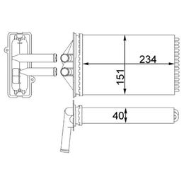 Mahle W&auml;rmetauscher, Innenraumheizung ah92000s f&uuml;r PORSCHE