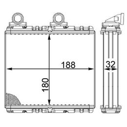 Mahle W&auml;rmetauscher, Innenraumheizung ah222000s f&uuml;r SAAB