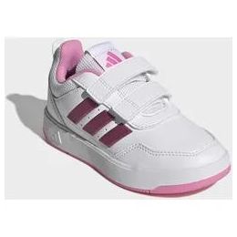 Sneaker Adidas SPORTSWEAR "TENSAUR SPORT 3.0 CF K", M&auml;dchen, Gr. 33, cloud wei&szlig;, bliss pink, grau two, Synthetik, Textil, Schuhe Sneaker, mit Klettverschluss, f&uuml;r Kinder & Jugendliche