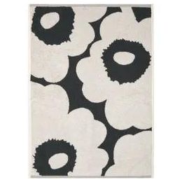 Handtuch Marimekko "UNIKKO", anthrazit,sanftes wei&szlig;, B:50cm L:70cm, Frottee, Baumwolle, Handt&uuml;cher, 100% Baumwolle, angenehm weich, 50 x 70 cm