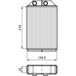 Valeo W&auml;rmetauscher, Innenraumheizung 811530 f&uuml;r Audi (FAW)