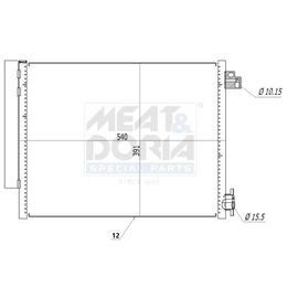 MEAT & DORIA MEAT & DORIA Kondensator, Klimaanlage 991264 f&uuml;r Mercedes RENAULT DACIA NISSAN