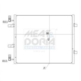 MEAT & DORIA MEAT & DORIA Kondensator, Klimaanlage 991161 f&uuml;r Opel