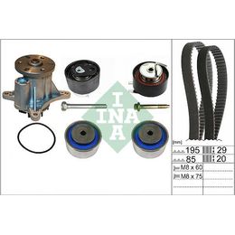 INA Wasserpumpe + Zahnriemensatz 530076430 f&uuml;r Peugeot LAND ROVER JAGUAR