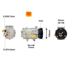 Van Wezel Kompressor, Klimaanlage 0900k253 f&uuml;r CITRO&Euml;N/PEUGEOT FIAT PEUGEOT