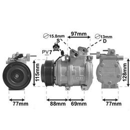 Van Wezel Kompressor, Klimaanlage 8300k124 f&uuml;r KIA
