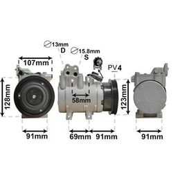 Van Wezel Kompressor, Klimaanlage 8200k161 f&uuml;r HYUNDAI