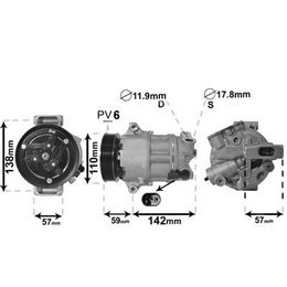 Van Wezel Kompressor, Klimaanlage 0100k133 f&uuml;r ALFA ROMEO