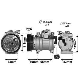 Van Wezel Kompressor, Klimaanlage 8300k200 f&uuml;r KIA