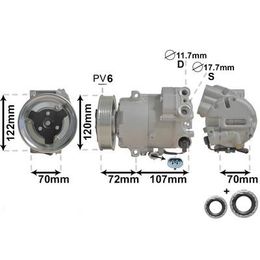 Van Wezel Kompressor, Klimaanlage 3700k595 f&uuml;r Opel
