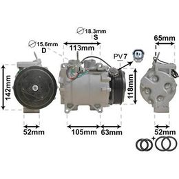 Van Wezel Kompressor, Klimaanlage 2500k238 f&uuml;r HONDA