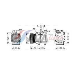 AVA QUALITY COOLING Kompressor, Klimaanlage hyak123 f&uuml;r HYUNDAI KIA