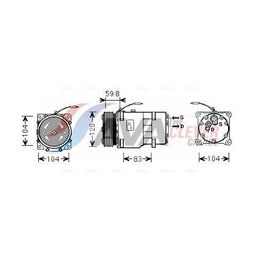AVA QUALITY COOLING Kompressor, Klimaanlage rtak402 f&uuml;r Opel RENAULT TRUCKS