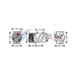 AVA QUALITY COOLING Kompressor, Klimaanlage fdak416 f&uuml;r Ford FORCE Volvo