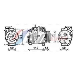 AVA QUALITY COOLING Kompressor, Klimaanlage bwak442 f&uuml;r BMW