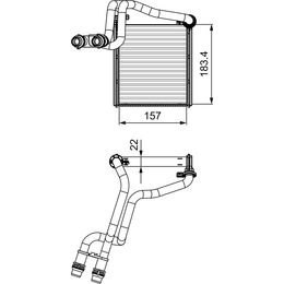 Valeo W&auml;rmetauscher, Innenraumheizung 811536 f&uuml;r VW