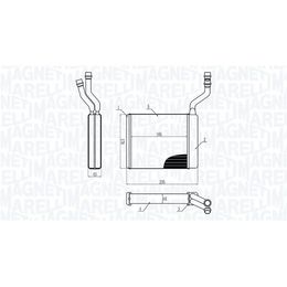 MAGNETI MARELLI W&auml;rmetauscher, Innenraumheizung 350218425000 f&uuml;r Ford Volvo