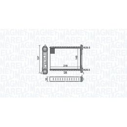 MAGNETI MARELLI W&auml;rmetauscher, Innenraumheizung 350218464000 f&uuml;r Opel Vaughall RENAULT ALFAROME/Fiat/LANCI