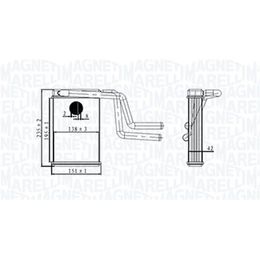 MAGNETI MARELLI W&auml;rmetauscher, Innenraumheizung 350218487000 f&uuml;r Ford