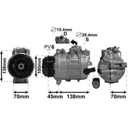 Van Wezel Kompressor, Klimaanlage 5800k384 f&uuml;r VW