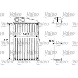 Valeo W&auml;rmetauscher, Innenraumheizung 812247 f&uuml;r RENAULT