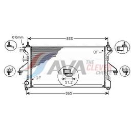 AVA QUALITY COOLING K&uuml;hler, Motork&uuml;hlung pea2309 f&uuml;r RAM PEUGEOT