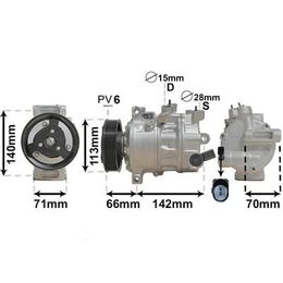 Van Wezel Kompressor, Klimaanlage 0301k703 f&uuml;r VW