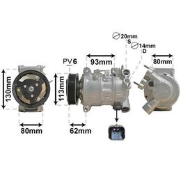 Van Wezel Kompressor, Klimaanlage 0901k707 f&uuml;r Citro&euml;n/Peugeot