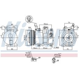 NISSENS Kompressor, Klimaanlage 890683 f&uuml;r HYUNDAI