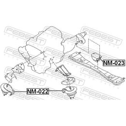 FEBEST Lagerung, Motor nm022 vorne f&uuml;r NISSAN
