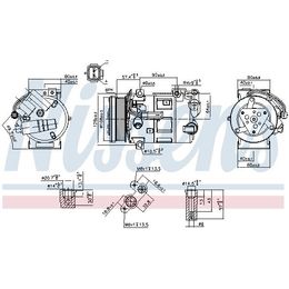 NISSENS Kompressor, Klimaanlage 890210 f&uuml;r DS Peugeot