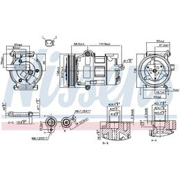 NISSENS Kompressor, Klimaanlage 890698 f&uuml;r Ford