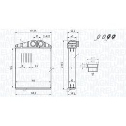 MAGNETI MARELLI W&auml;rmetauscher, Innenraumheizung 350218426000 f&uuml;r Opel ALFAROME/Fiat/LANCI Vaughall