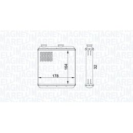 MAGNETI MARELLI W&auml;rmetauscher, Innenraumheizung 350218434000 f&uuml;r Opel Vaughall