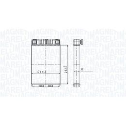 MAGNETI MARELLI W&auml;rmetauscher, Innenraumheizung 350218428000 f&uuml;r Mercedes