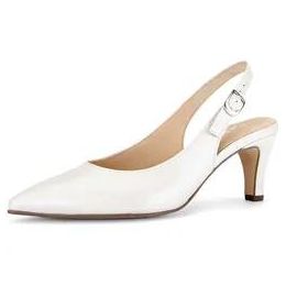 Slingpumps Gabor "Slingpumps", Damen, Gr. 36, wei&szlig;, Schuhe Slingpumps