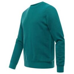 Rundhalspullover Ragwear "Orien", Damen, Gr. M (50), teal gr&uuml;n, Material: 97% Baumwolle, 3% Nylon, gerade h&uuml;ftlang, Rundhals, &Auml;rmel ohne &Auml;rmelschlitz B&uuml;ndchen, Pullover Rundhalspullover, Strickpullover mit Rundhals-Ausschnitt