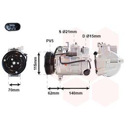 Van Wezel Kompressor, Klimaanlage 3001k717 f&uuml;r Mercedes