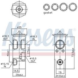 NISSENS Expansionsventil, Klimaanlage 999388 f&uuml;r LAND ROVER