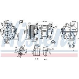 NISSENS Kompressor, Klimaanlage 890801 f&uuml;r ALFA ROMEO