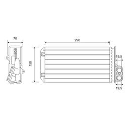 Valeo W&auml;rmetauscher, Innenraumheizung 812212 f&uuml;r Peugeot