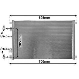 Van Wezel Kondensator, Klimaanlage 43005305 f&uuml;r RENAULT