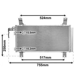 Van Wezel Kondensator, Klimaanlage 27005157 f&uuml;r MAZDA