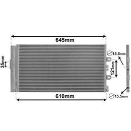 Van Wezel Kondensator, Klimaanlage 17005298 f&uuml;r Fiat / LANCIA